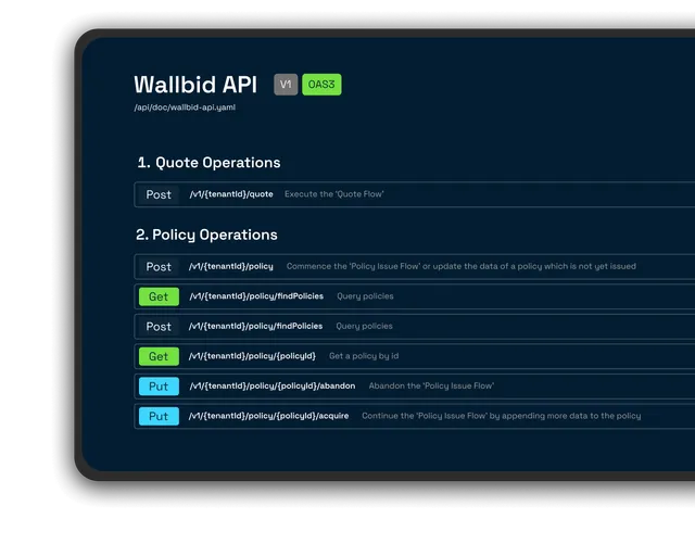 Platform & Insurlet DSL @ Wallbid